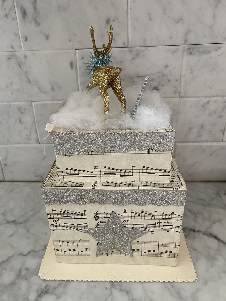 Handmade Vintage Style Christmas Vignette Treat Box | eBay
