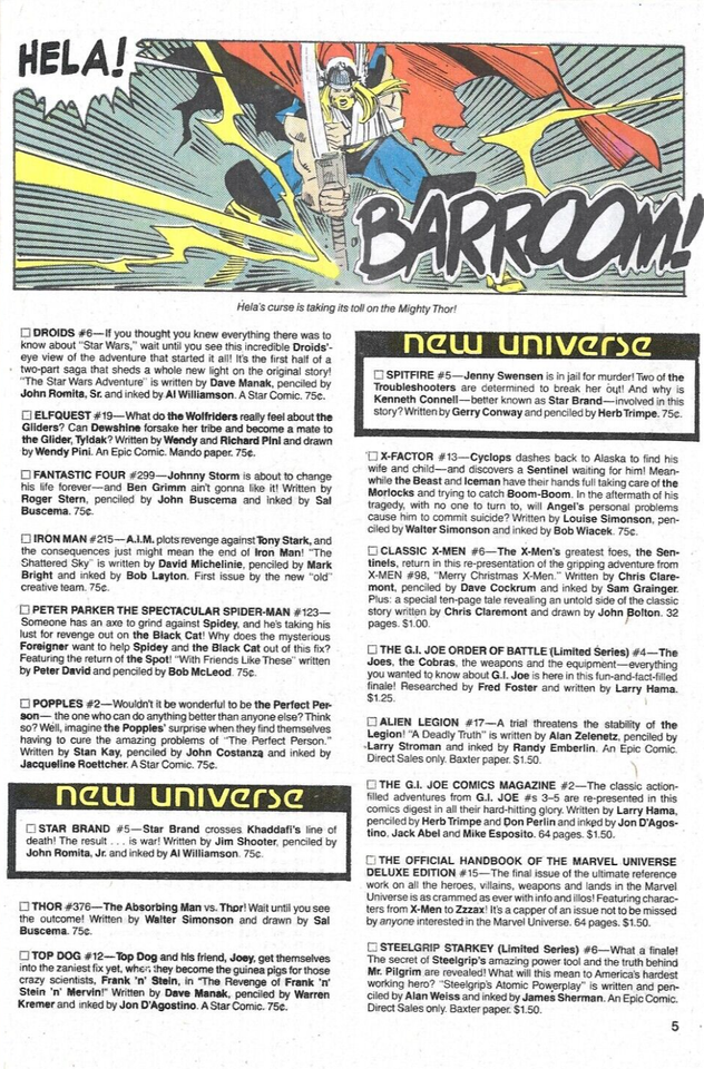 Marvel Age Comic 46 Copper Age First Print 1987 X-Men Fantastic Four ...