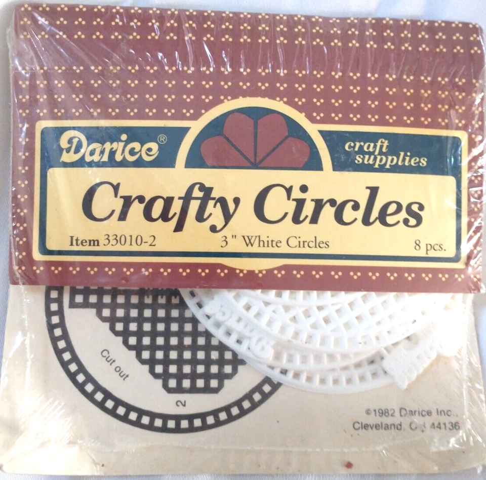 Darice Needle Crafts 3" White Circles 8 pk Plastic Canvas Shapes Art ...