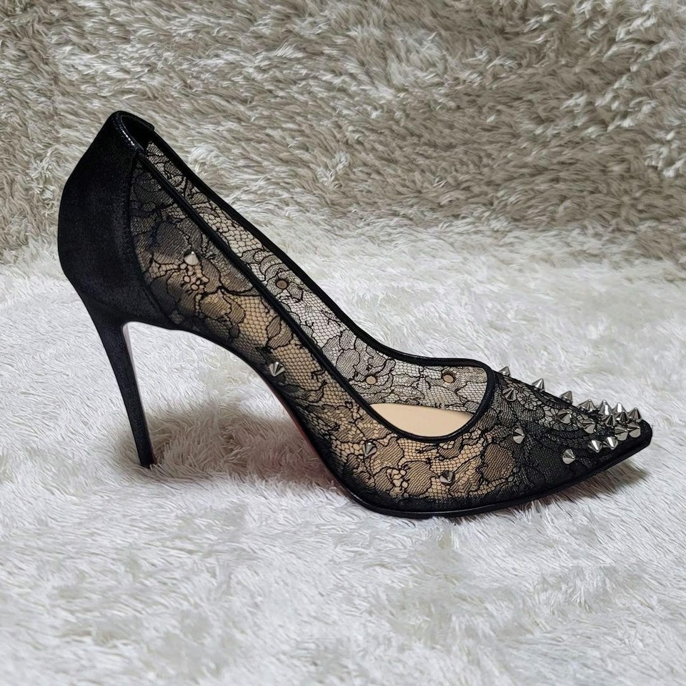 Christian Louboutin Lace Heels Studded 11cm, Size 38½, Used | eBay