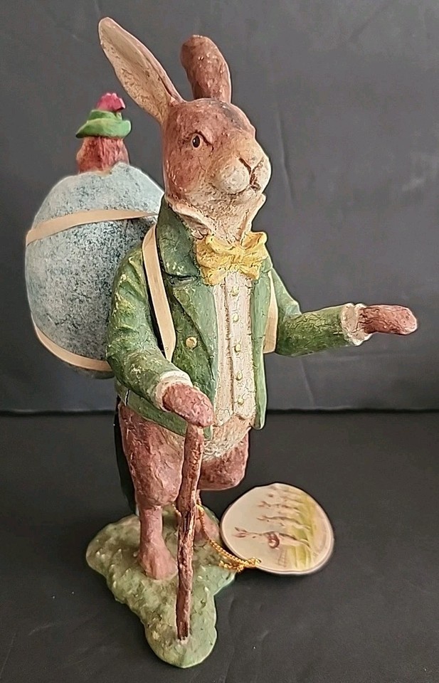 Bethany Lowe Bruce Elsass Homer Hare Easter Bunny Rabbit Folk Art ...