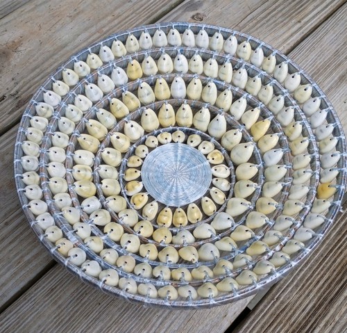 Antique African Hausa Tribe Woven Coil Grass Basket Yoruba Cowrie ...