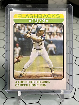 2022 Topps Heritage Hank Aaron Atlanta Braves Flashbacks 1973 #BF-9 10A ...