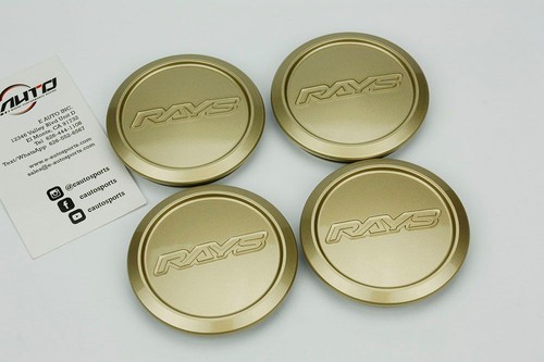 4x RAYS Volk Racing "Gold" Center Cap ZE40 TE37 Ultra Saga Sonic TTA ...