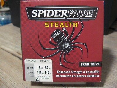 SpiderWire Stealth Braided Fishing Line - 6 LB - 125 Yds - Translucent ...