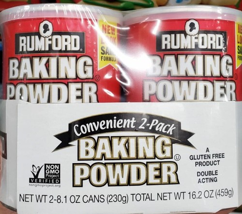 Rumford Premium Baking Powder (2 PACK) 8.1 oz Each - Gluten Free FREE ...