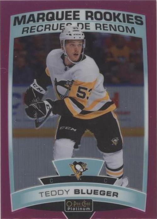 2019-20 O-Pee-Chee Platinum - Marquee Rookies Teddy Blueger #156 Matte ...