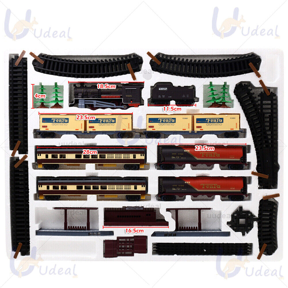 Large Electric Classic Train RAIL Vehicle Kids Toy Set Track Operated ...