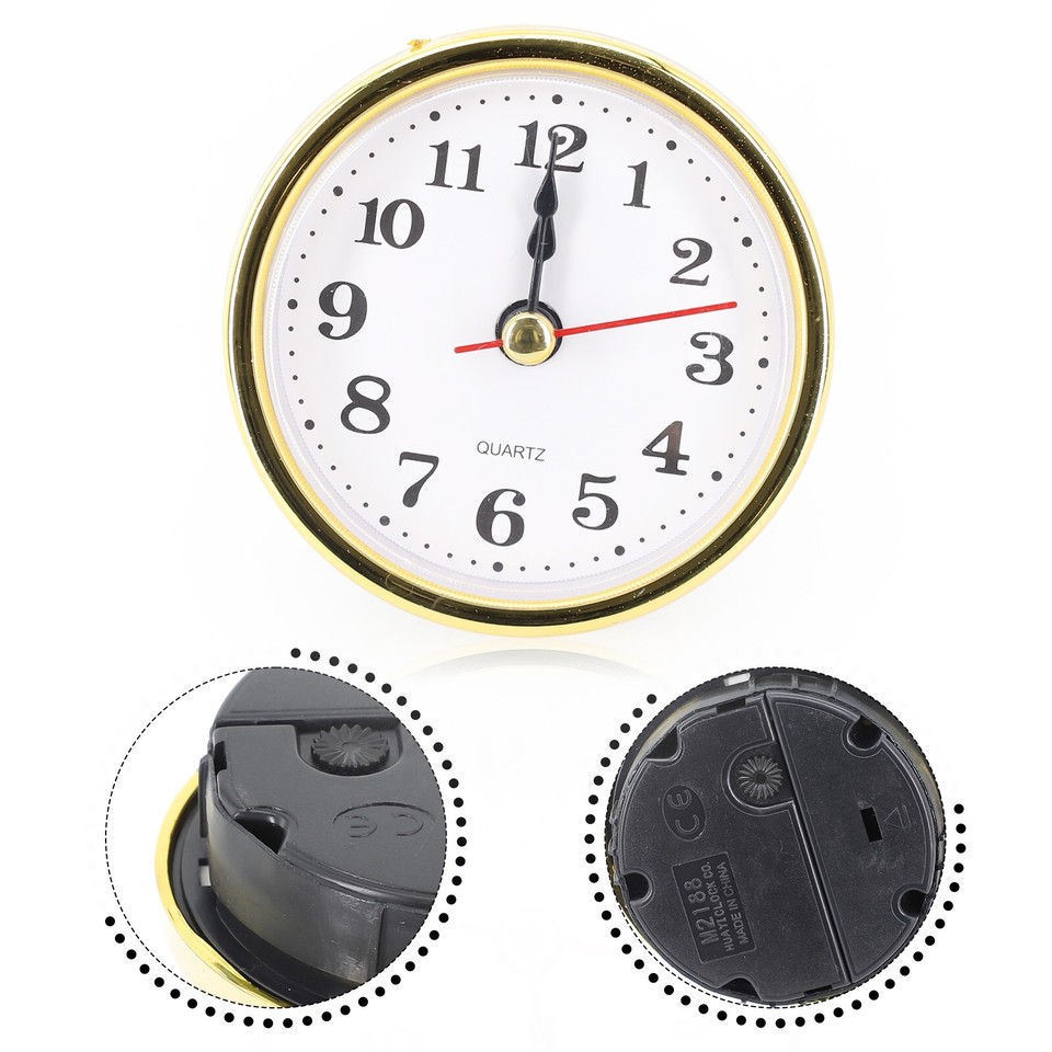 DIY Quartz Clock Insert With Gold Trim Precision Movement Sizes | eBay