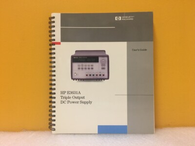 HP / Agilent E3631-90001 E3631A Triple Output DC Power Supply User's ...