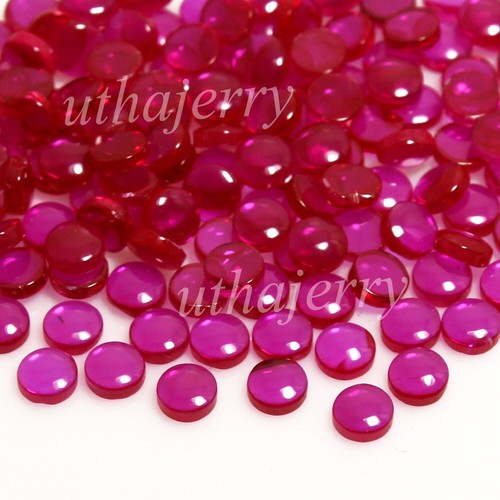 100 Pcs Wholesale Lot Natural Myanmar Red Ruby 2.20 MM Round Cab AAA+ ...