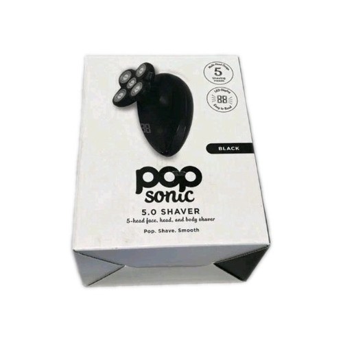 Pop Sonic 5.0 Rechargeable Shaver 5-Head Face, Head, & Body Shaver LED ...