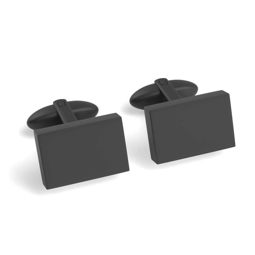 Brushed Black Rectangle Cufflinks | eBay