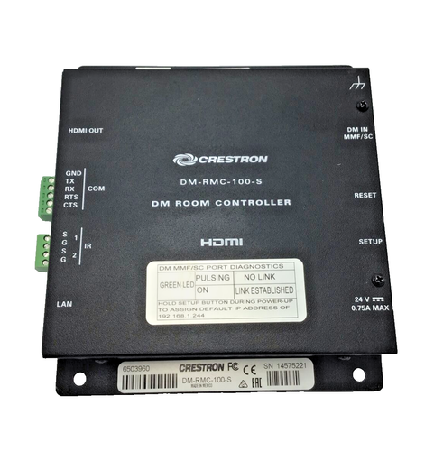 Crestron DM-RMC-100-S DigitalMedia 8G Fiber Receiver & Room Controller ...