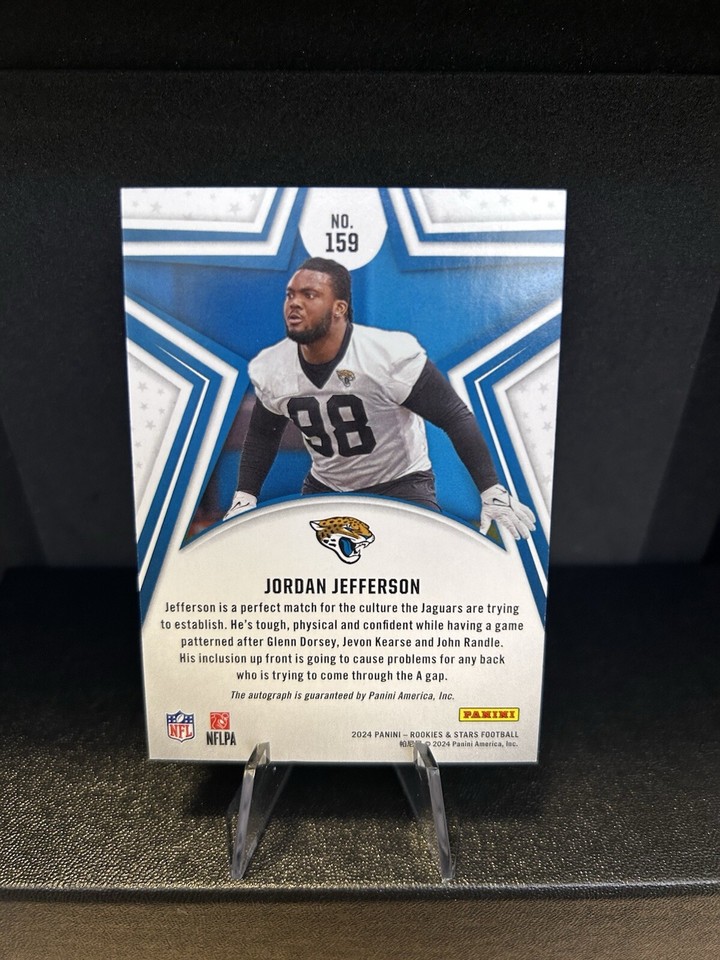 JORDAN JEFFERSON Auto RC Holo /499 2024 Rookies & Stars #159 Jaguars | eBay