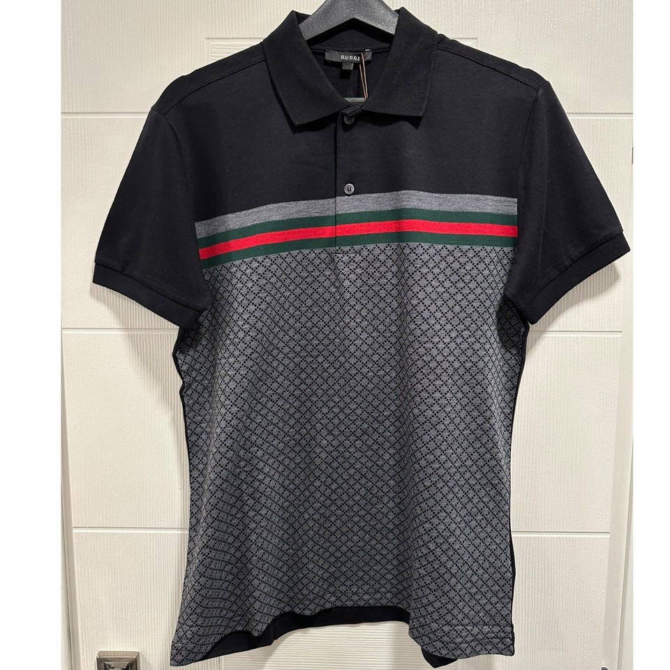 Gucci GG Colors on Chest Black Polo Shirt Size 2XL | eBay