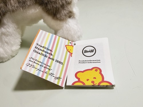 Steiff 'Bernie' Husky Dog - soft cuddly washable plush soft toy puppy ...