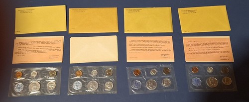 1961, 1962, 1963 and 1964 United States Uncirculated Proof Sets With ...