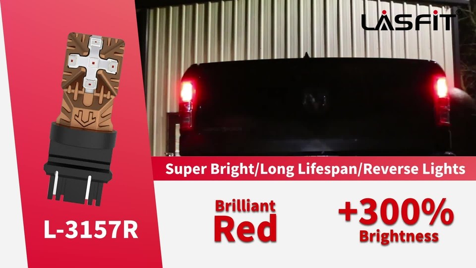 Lasfit 3157 3457 3757 LED Brake Stop Tail Lights Bulbs Lamps Pure Red ...