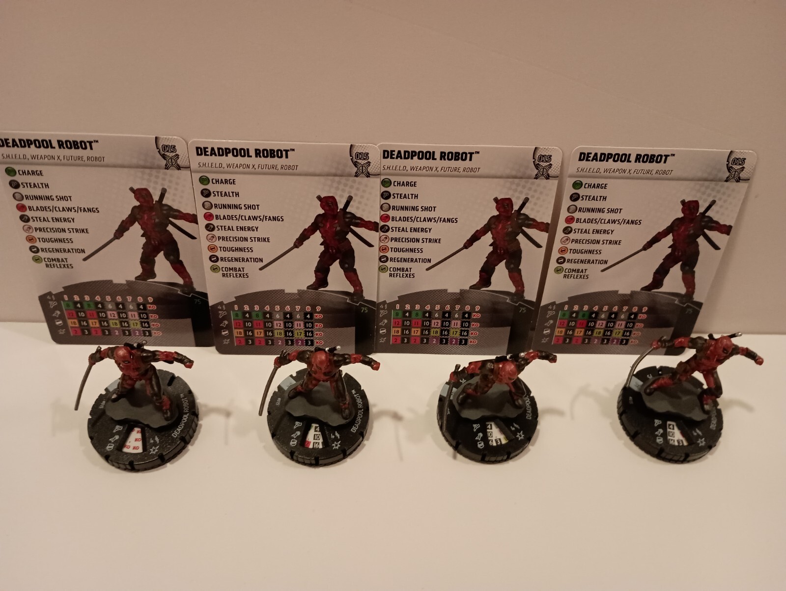 Heroclix Lot of 4x Deadpool Robot 015 Deadpool Weapon X (generics) | eBay