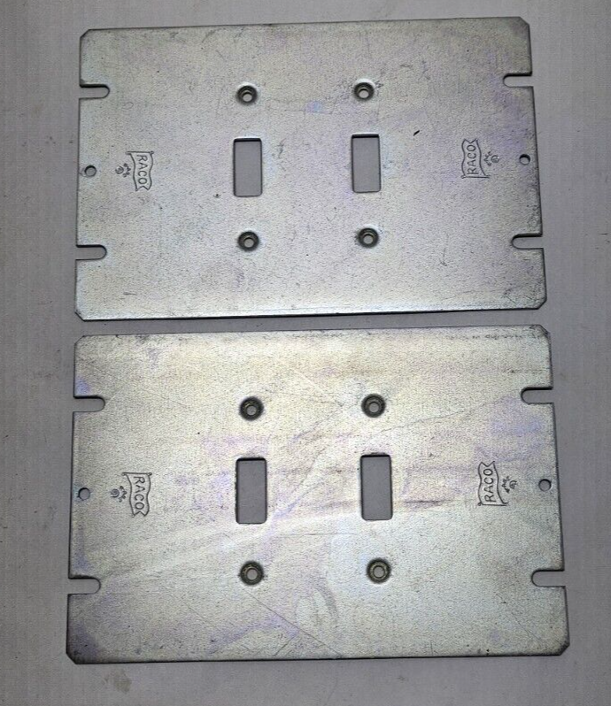 Raco Toggle Switch Cover 2 Gang Metal Plate Cover (Lot of 2) | eBay