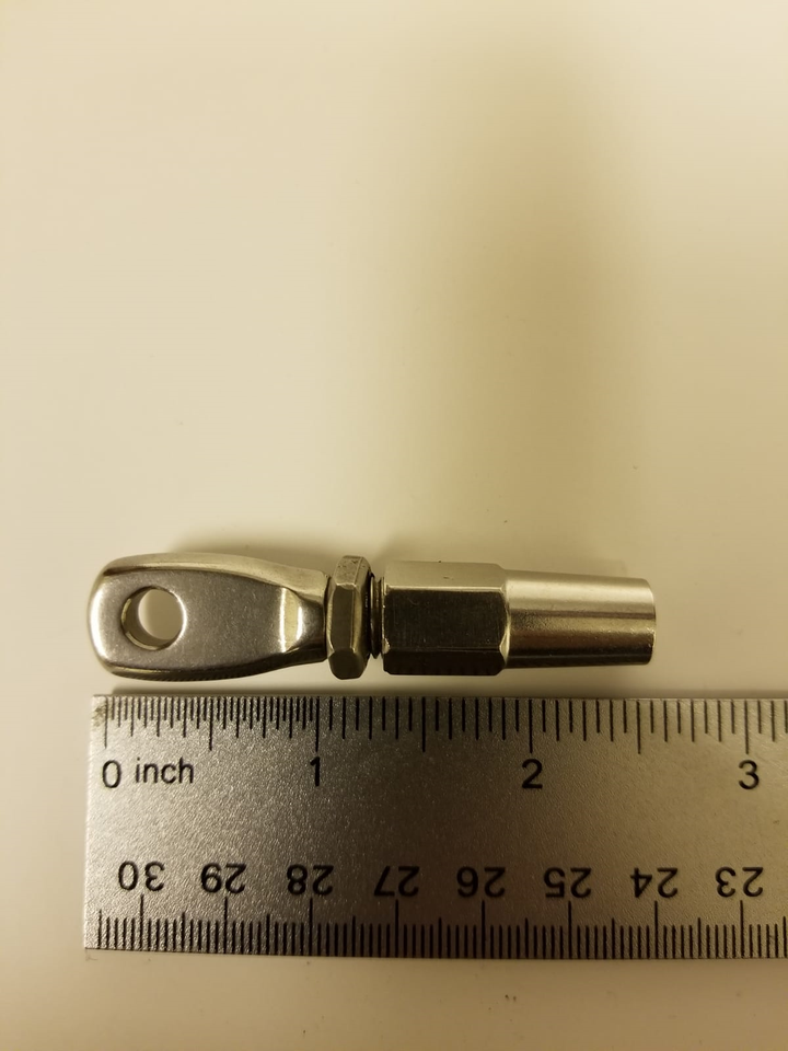 Swageless Threaded Eye Terminal for for 1/8" Cable Railing T316 ...