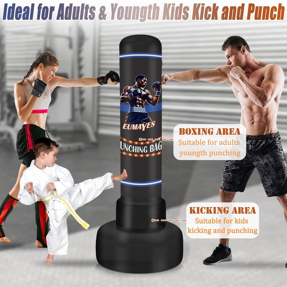 Freestanding Punching Bag for Adults Teens, 71 Heavy Punching Bag with ...