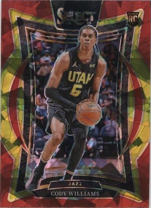 2024-25 Panini Select - Concourse Cody Williams #71 Red Cracked Ice ...