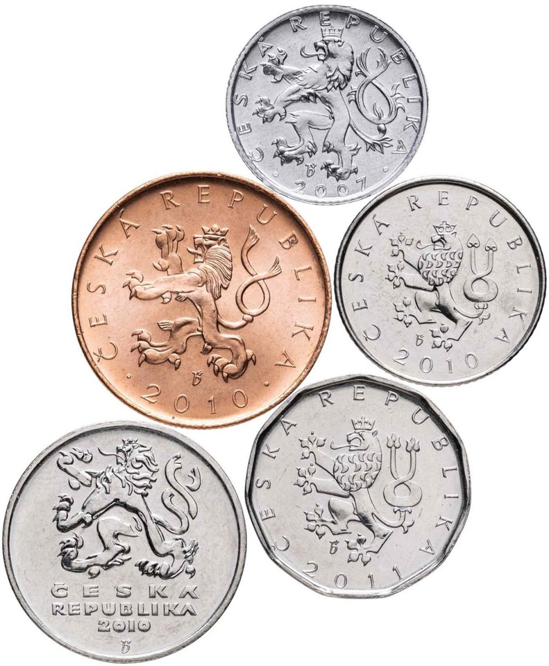 Czech Republic. Coins set #3 (5 coins. aUnc-Unc) 2007-2011 | eBay