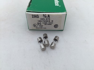 (10 pcs) 225.375 Littelfuse, 375mA 250vac, Fast Acting, Glass Fuse | eBay