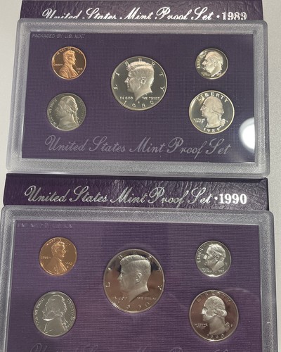 1989 & 1990 US Mint Proof Set Lot of 2 | eBay