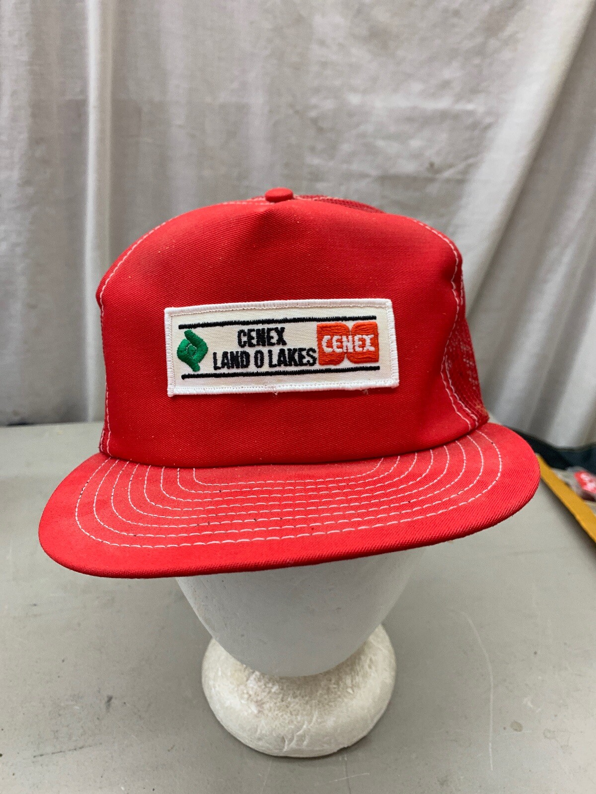 trucker hat baseball cap Vintage Snapback Mesh Patch Cenex Land O Lakes ...