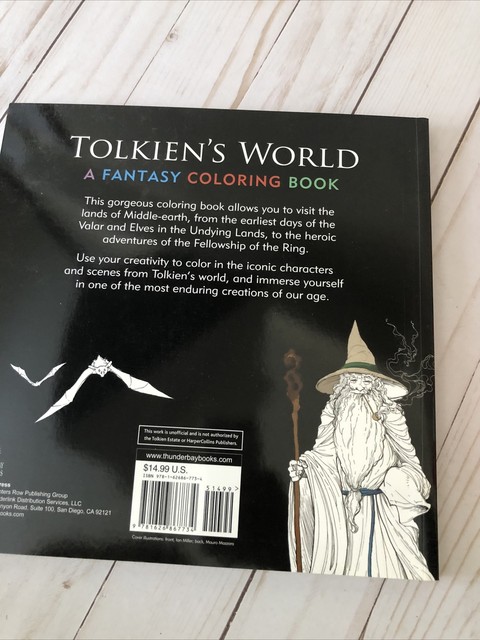Tolkien's World : A Fantasy Coloring Book by Allan Curless (2016, Trade ...