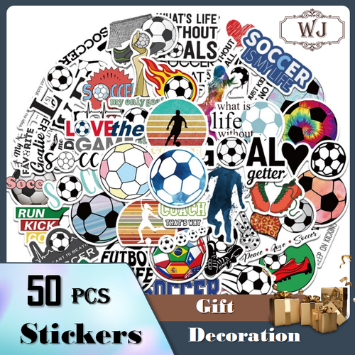50pcs Soccer 1 Sport Stickers Bomb Waterproof Phone Luggage Phone ...