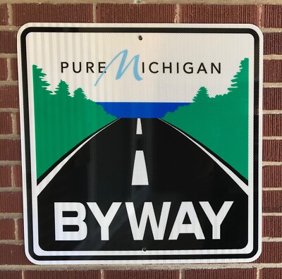 WOW SCENIC MICHIGAN STREET ROAD HIGHWAY FREEWAY SIGN PURE MICHIGAN ...