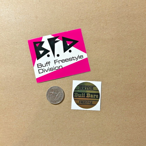 2x Mike Buff Freestyle BMX Stickers Decal Bars Haro JMC CW GT Redline ...