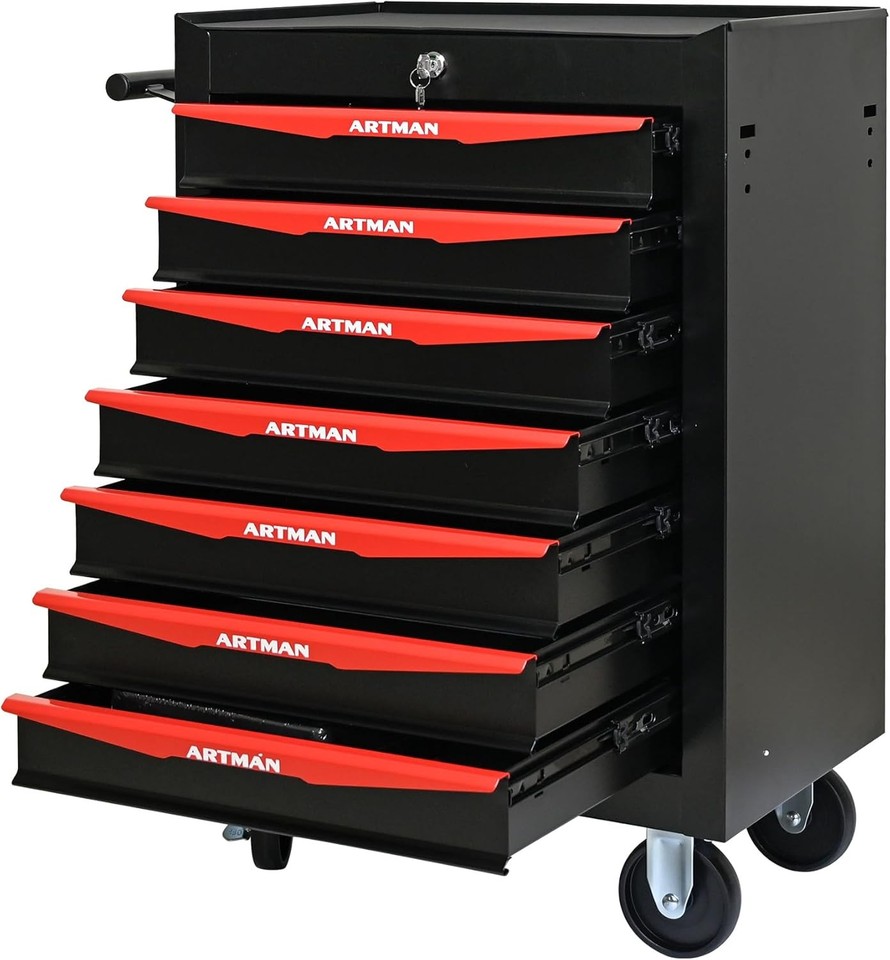 4/5/6/7 Drawers Tool Cart on Wheels,Rolling Tool Chest,Drawers Rolling ...