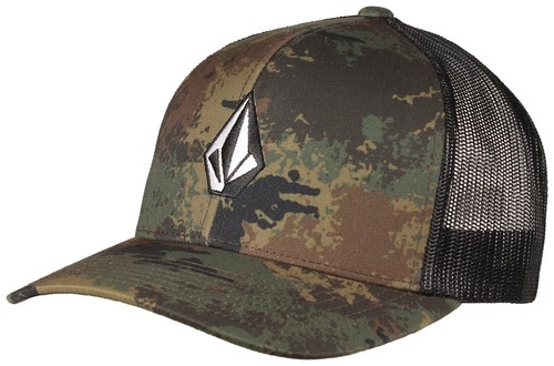 Volcom Full Stone Cheese Trucker Hat - Green Combo - New | eBay