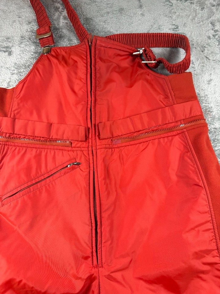 Vtg 80s Sportcaster Red & Tan Ski Suit Jacket Pants Set M USA Made Snow ...