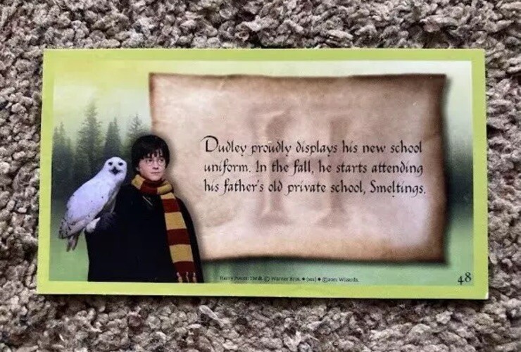 HARRY POTTER AUTOGRAPH AUTO SIGNED CARD HARRY MELLING DUDLEY DURSELY ...