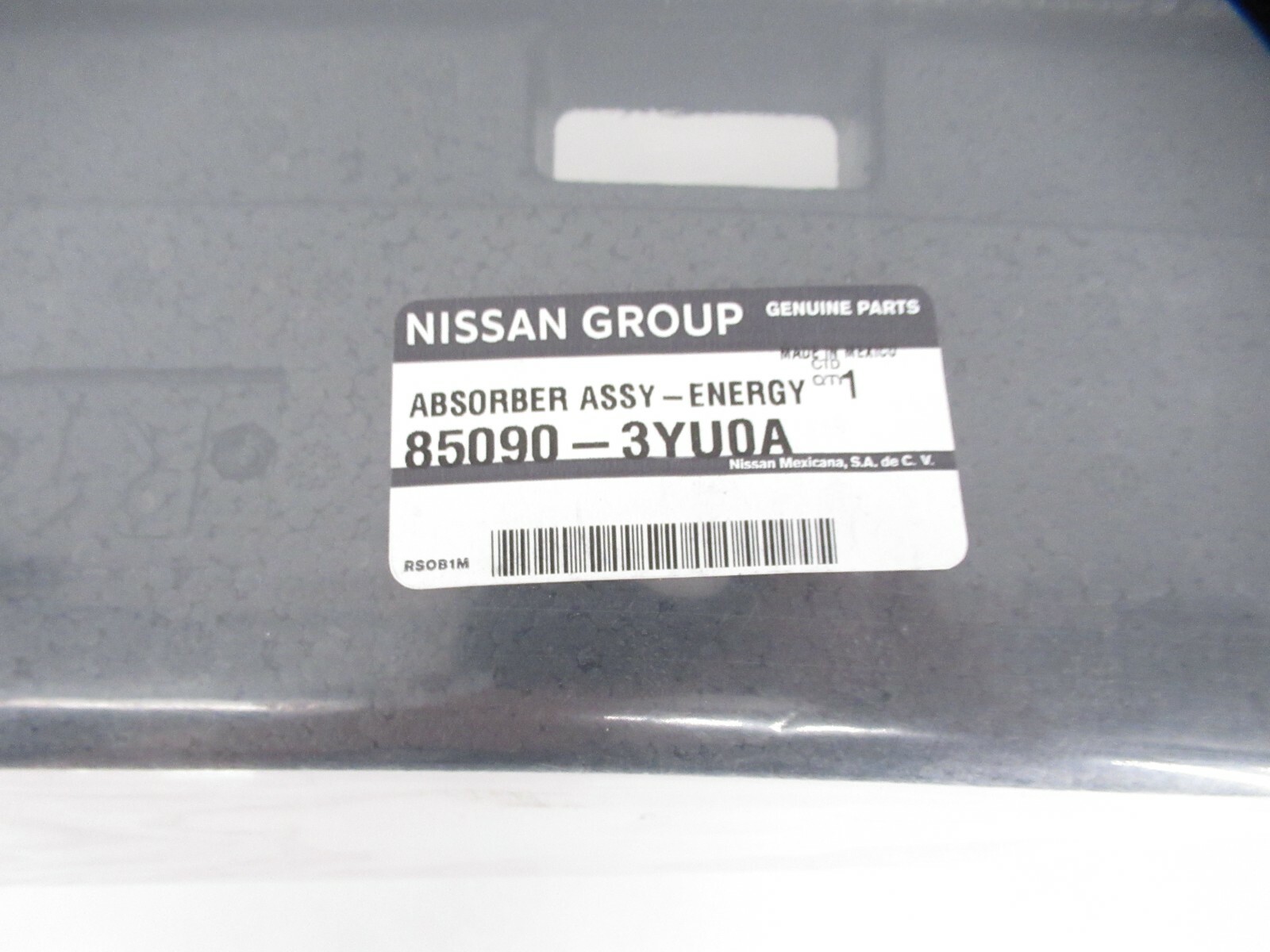 Genuine OEM Nissan 85090-3YU0A Rear Bumper Energy Absorber 2016-2019 ...