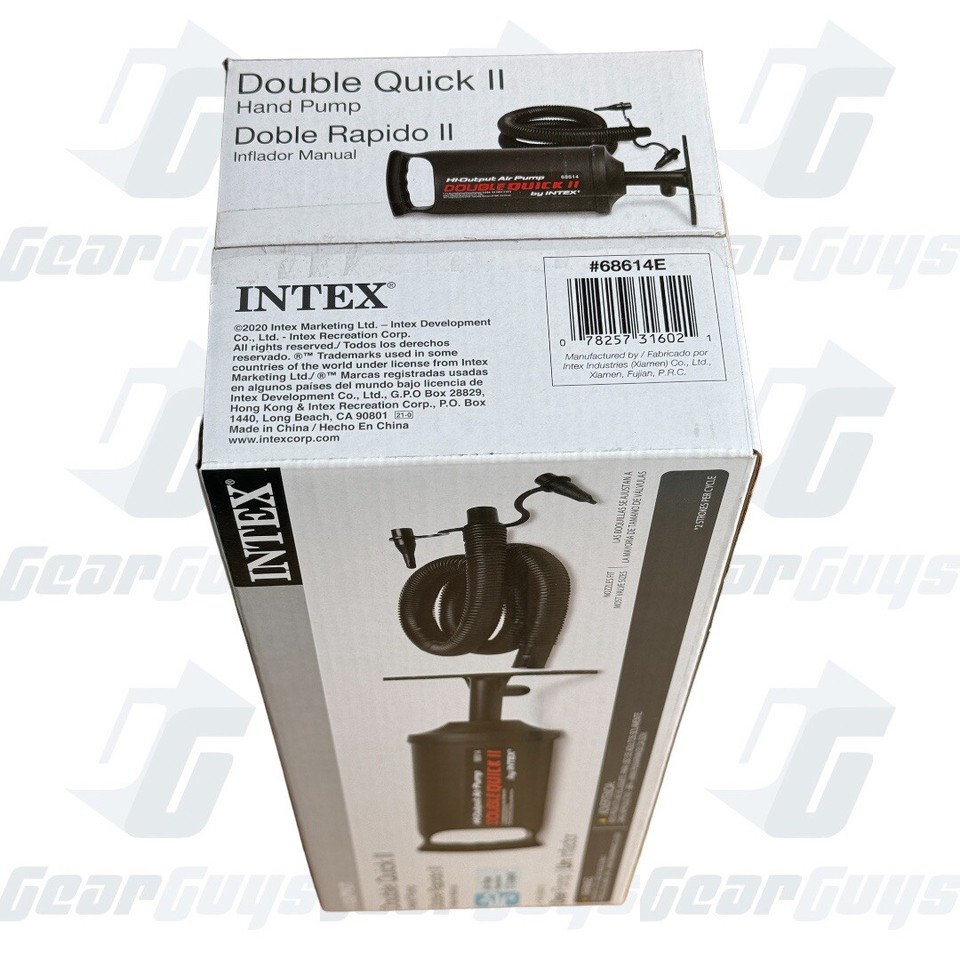 Intex Double Quick Hand Pump Blow Up Inflation Camping Airbed Paddling ...