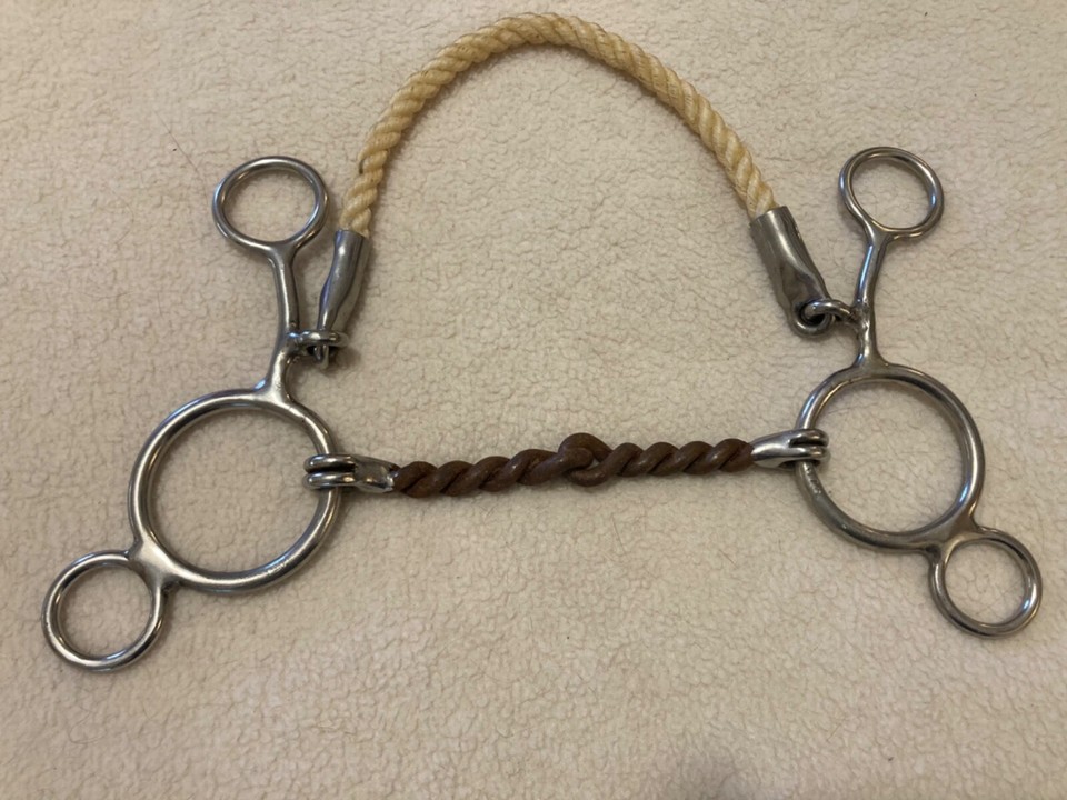 Reinsman 948 Sweet Iron Twisted Mouth Combo Bit with Rope Noseband | eBay