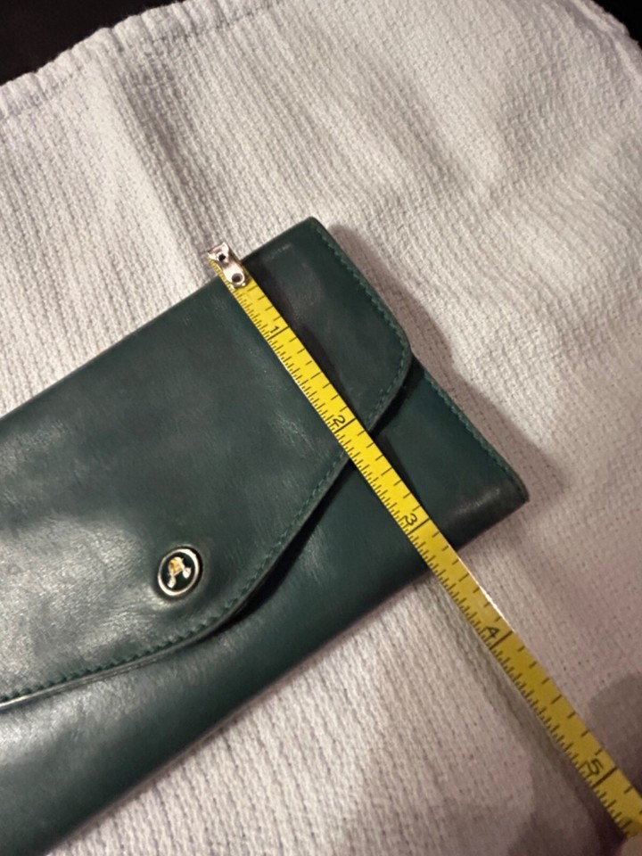 Vintage ANTONINI LEATHER Tri-fold WALLET w change purse FLORENCE ITALY ...