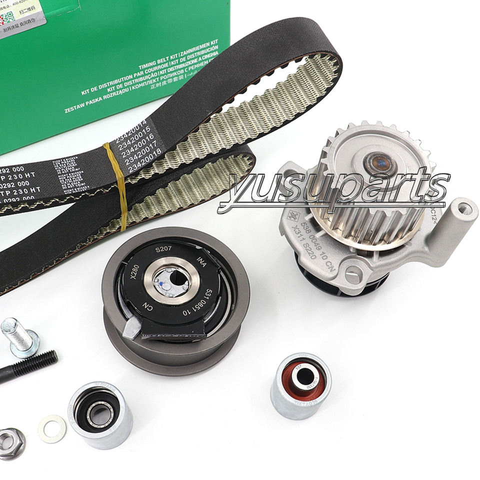 INA Water Pump Timing Belt Tensioner Kit For VW GTI Passat AUDI A4 2.0 ...