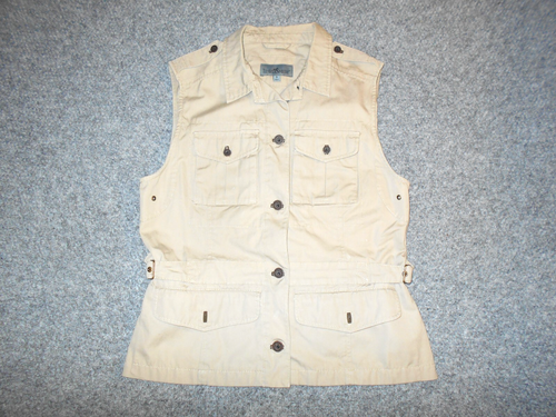 TRAVELSMITH CLASSIC TAN WOMENS SMALL HEAVY CANVAS SAFARI VEST | eBay