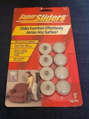 Vtg Super Sliders Furniture Any Surface Gliders Casters 1 inch Tap-On ...