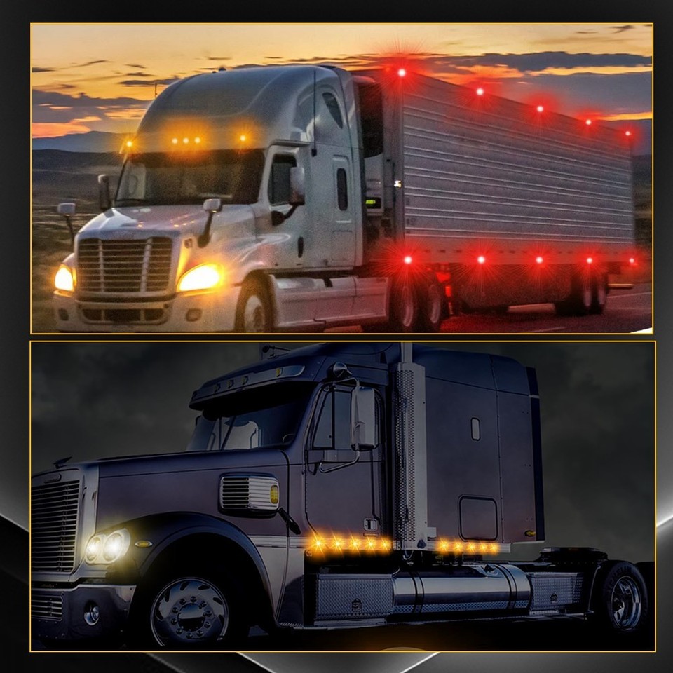 2" Lights Marker LED Truck Round Trailer Side Bullet Light Amber ...