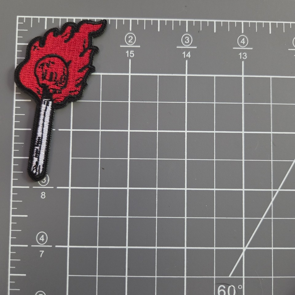 Skull Match Skater Punk Rockabilly Biker 90'S Style Iron On Patch | eBay