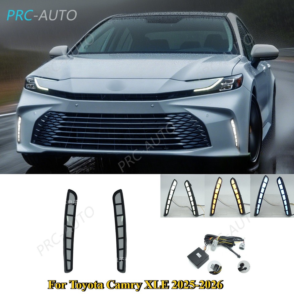 LED DRL Daytime Running Fog Light Lamps/Turn Sign For Toyota Camry XLE ...